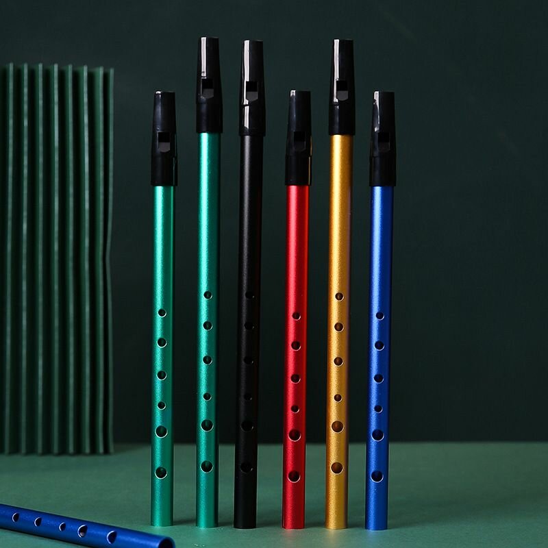 CICADANCE Флейта Вистл, Серебро, тональность C, Инструмент с 6-луночной флейтой, Металлическая Музыкальный инструмент