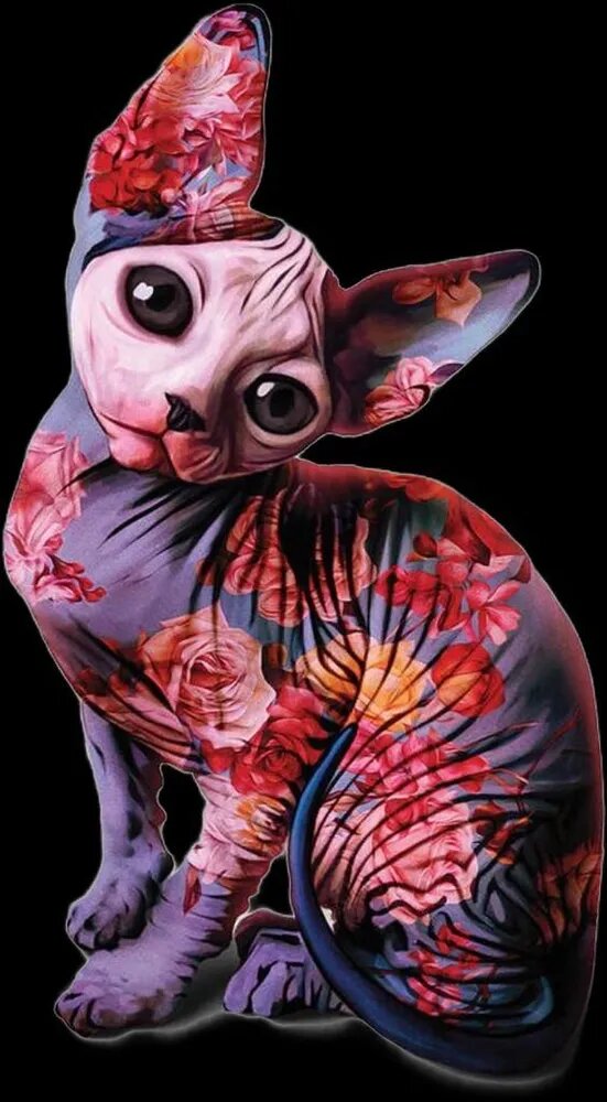 Алмазная Мозаика "сфинкс, Кот" 40*50 См, Безрамная, Идеальна Для Дома, Украшения, Подарков.