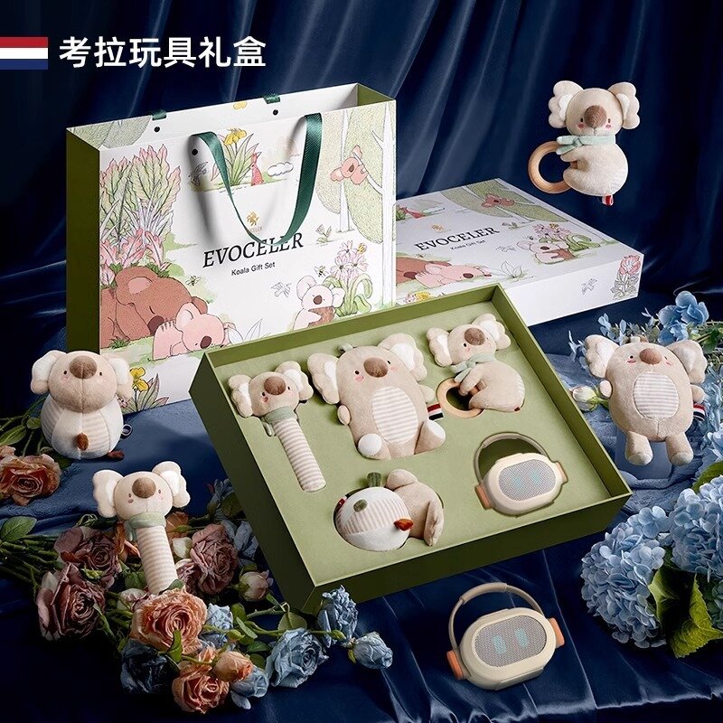 Подарочная коробка для новорожденных British Ivesile, игрушка для младенцев, погремушка для новорожденных, подарок на встречу полнолуния