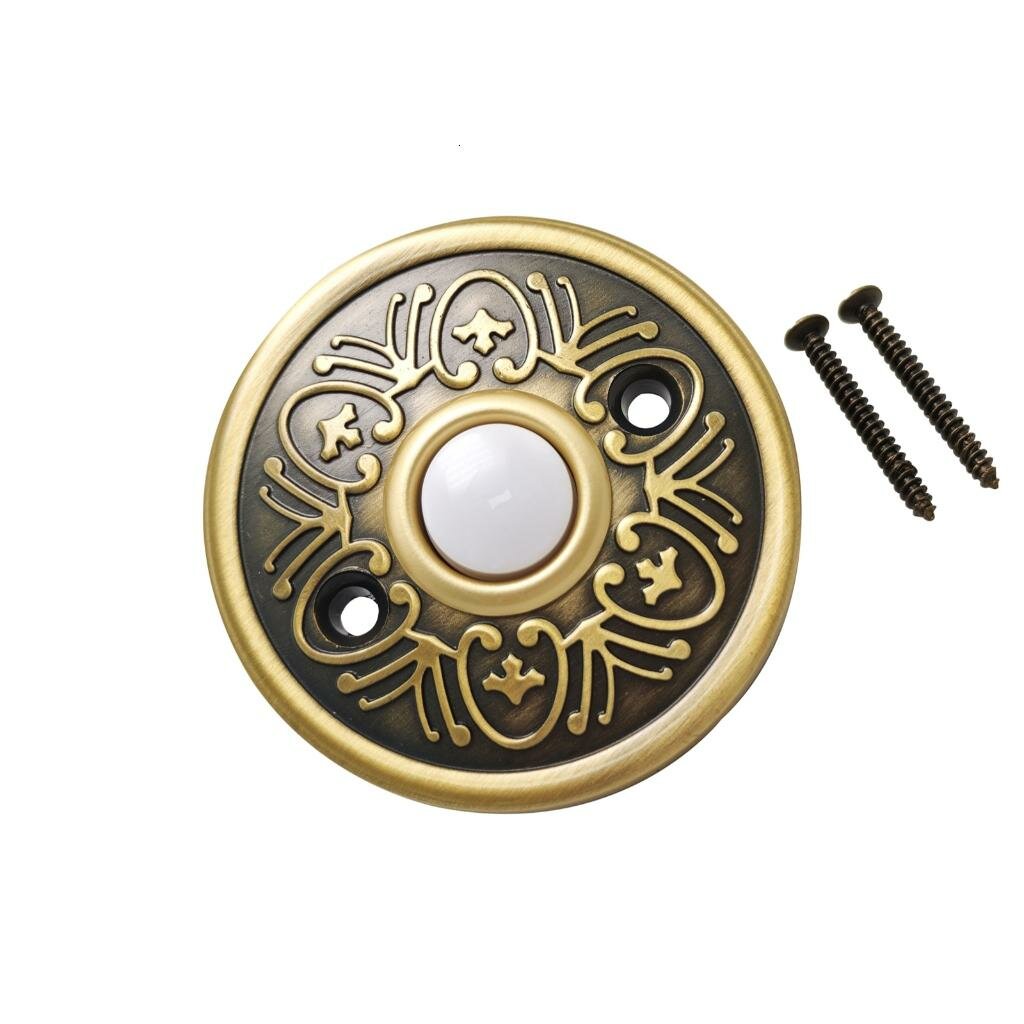 Классическая металлическая кнопка звонка со светодиодной подсветкой, элегантное ретро обновление для проводных систем и гаражных открывателей