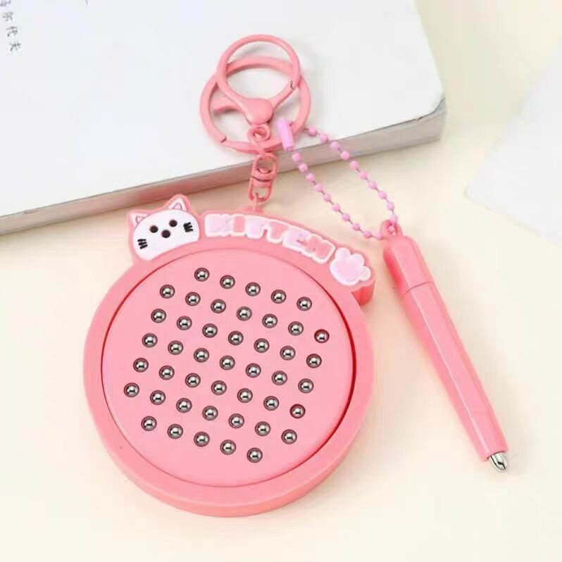 Детская магнитная доска для рисования с шариками, обучающий брелок, подвеска для рюкзака, креативная игрушка для рисования