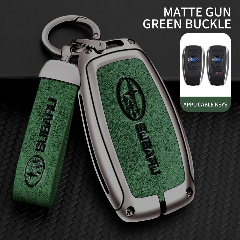 Автомобильный чехол для ключей из цинкового сплава, сумка для Subaru Brz Wrx Xv Gun Black Green