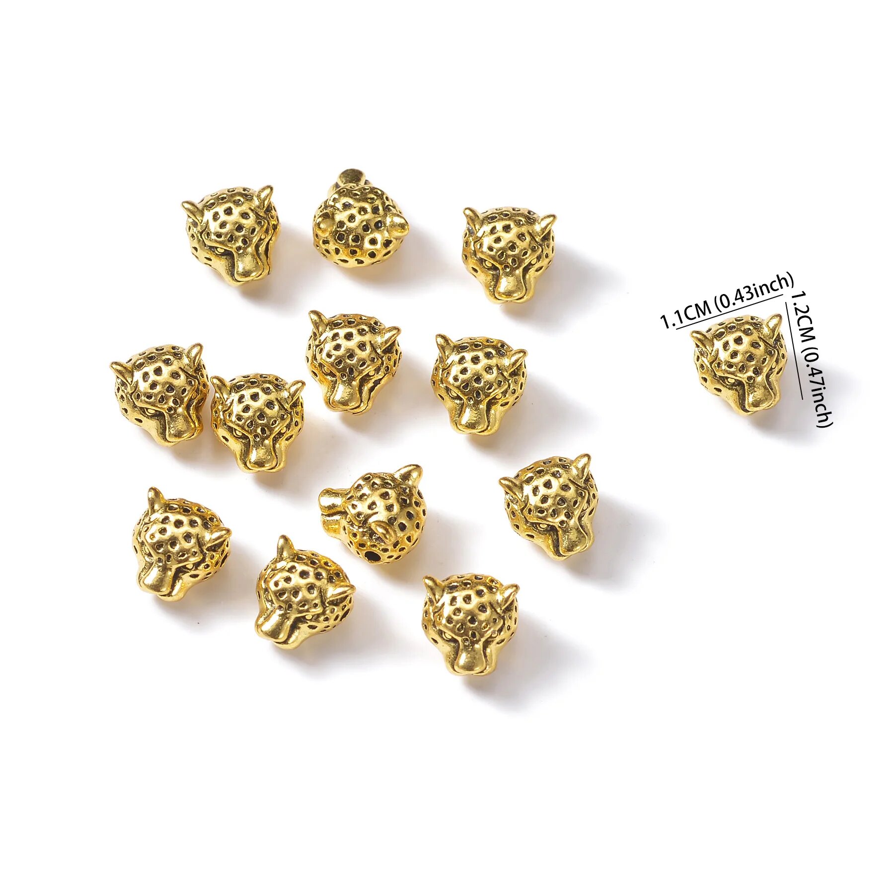 Металлические бусины панк стиль череп 20pcs, 4.17HY