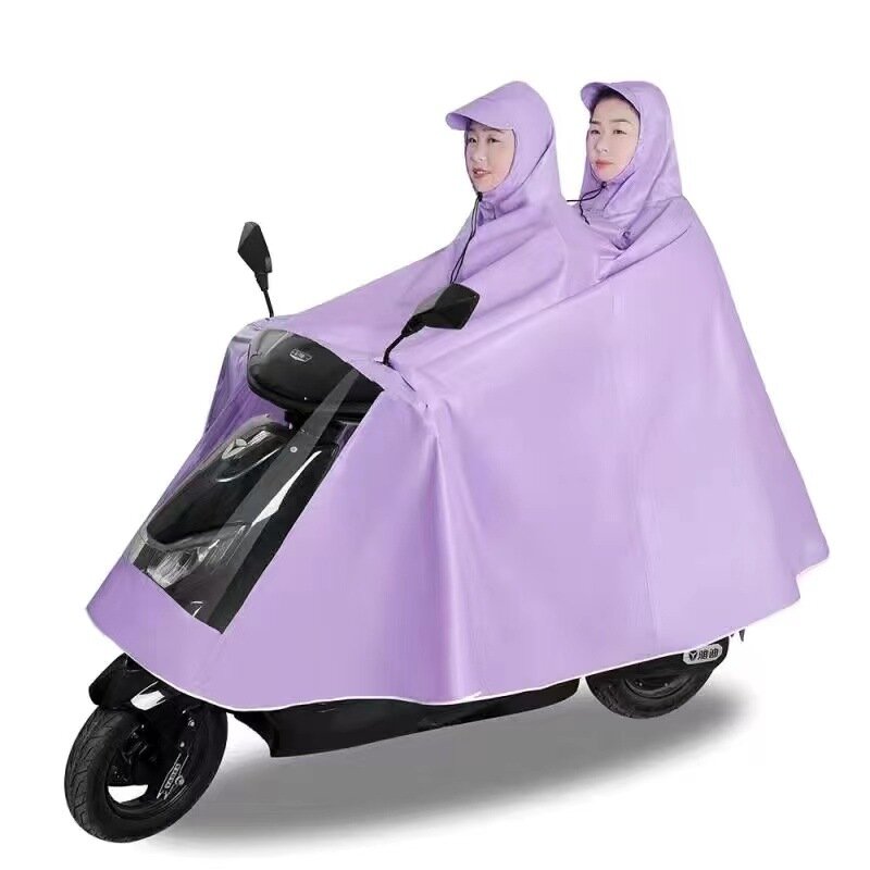 Дождевик для электросамоката, пончо, увеличенный, утолщенный, для мотоцикла, двойной, одинарный, для мужчин и женщин, водонепроницаемый, полный защитный чехол для ног