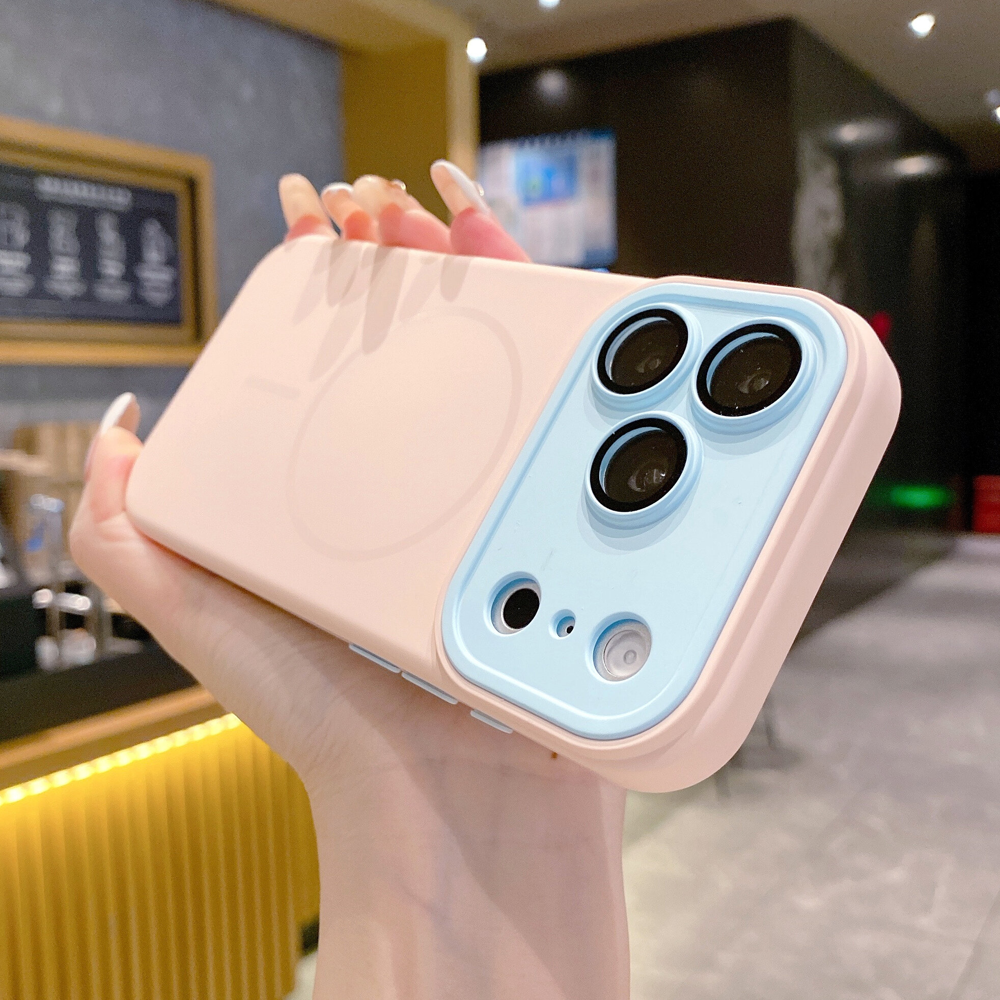 Чехол для Apple iPhone 17 Pro Max / Айфон 17 Про Макс, soft touch, чехол-кардиомонитор, поликарбонат (PC), защита камеры, ударопрочный, усиленные углы, Apple, Apple iPhone 17 Pro Max , pink,