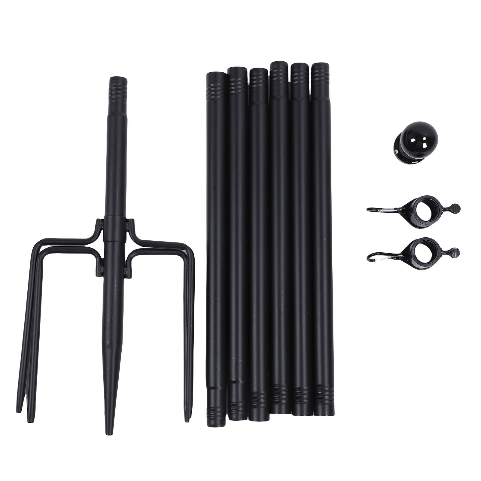 Уличный флагшток высотой 3 метра (10 футов), утолщенный, из нержавеющей стали, с 5-зубчатым основанием для сада и двора.