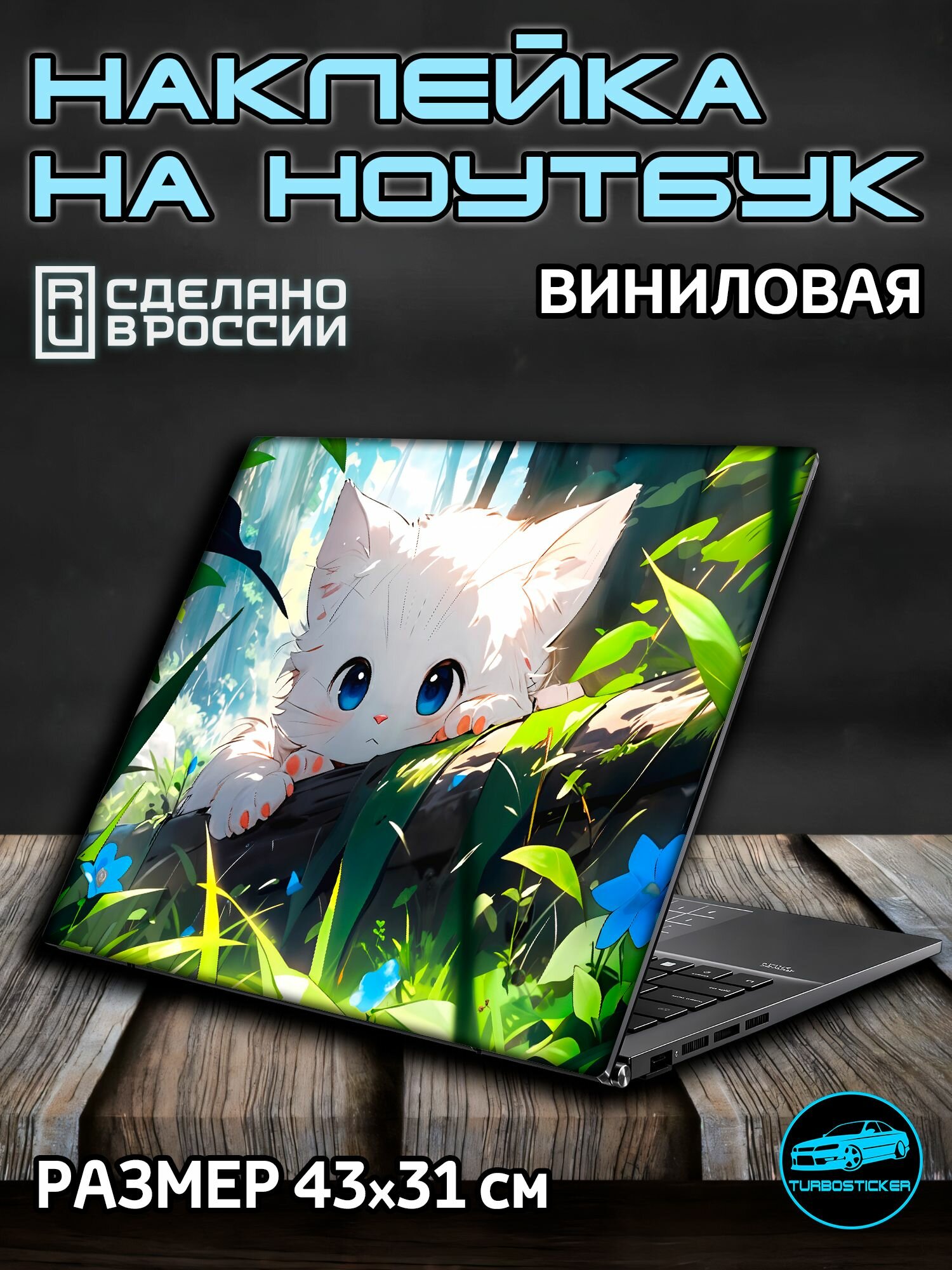 Наклейка на ноутбук 43х31