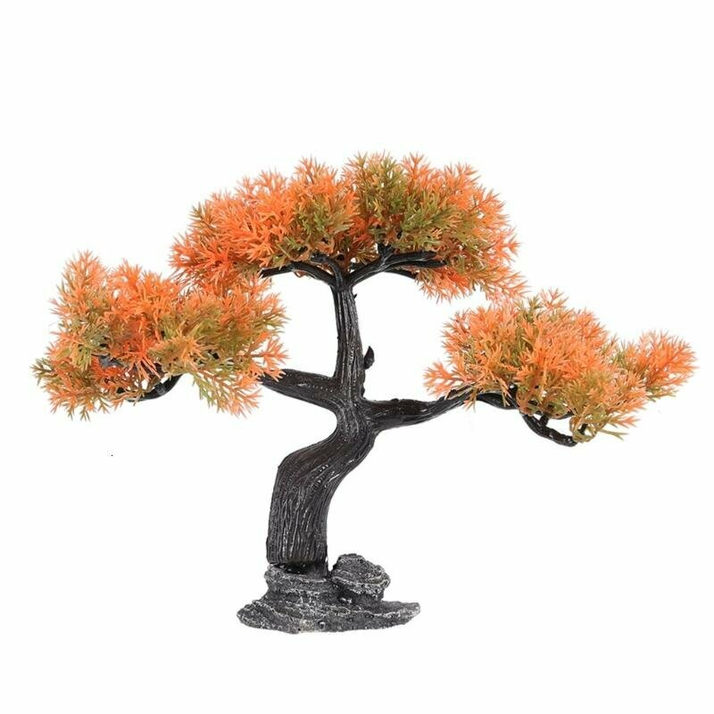 Реалистичный бонсай из сосны для аквариума, Сосна Туя на закате