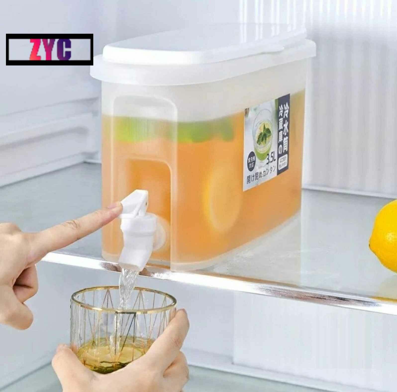 Органайзер для напитков в холодильник диспенсер для сока и воды переносной. Лимонадник с краном.