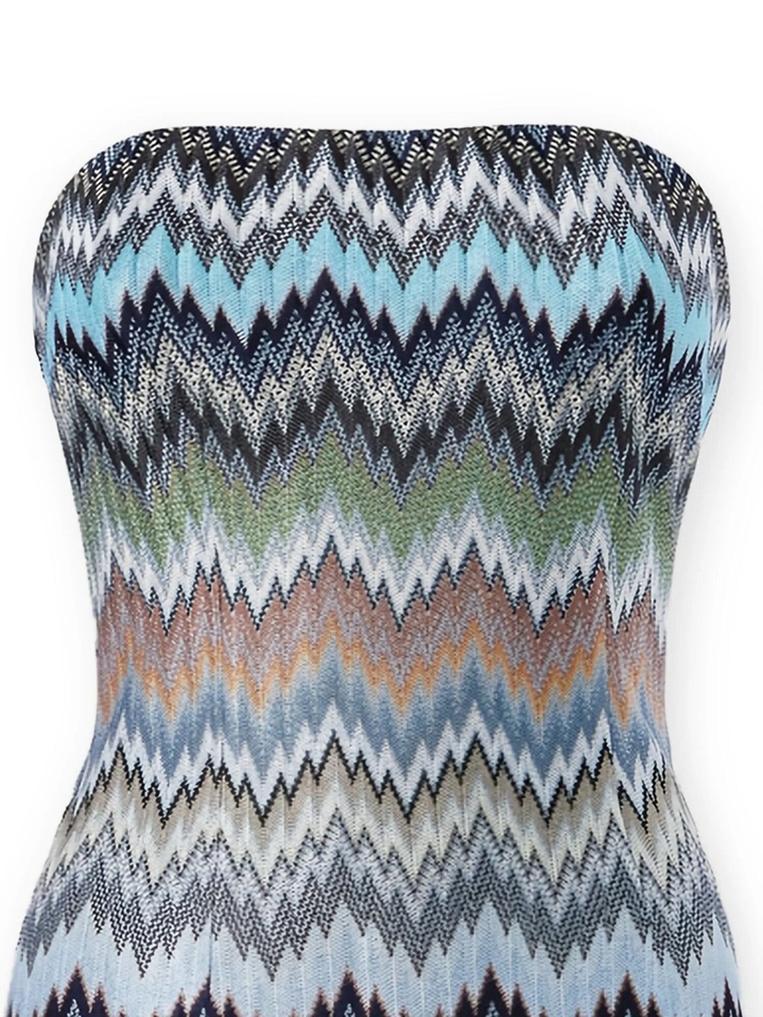 Платье Missoni Chevron strapless mini dress, размер 38, синий — фото 1