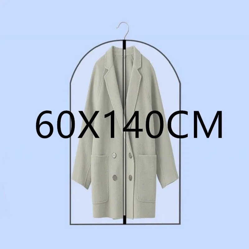 Пылезащитный чехол для одежды PEVA прозрачный 10PCS, 60X140CM