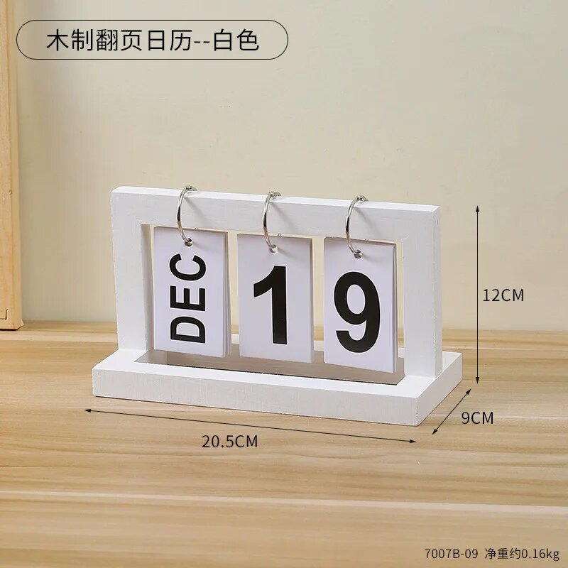 Настольный календарь обратного отсчета, подставка для календаря на странице, деревянное украшение для рабочего стола