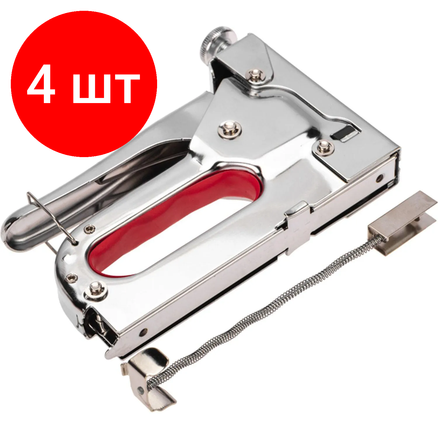 Комплект 4 штук, Степлер мебельный металлический REXANT тип 53 (4-14 мм) 12-5402