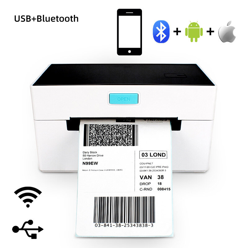 Принтер для печати электронных накладных для трансграничной экспресс-доставки, принтер для печати штрихкодов, самоклеящаяся термопринтерная машина для этикеток.
