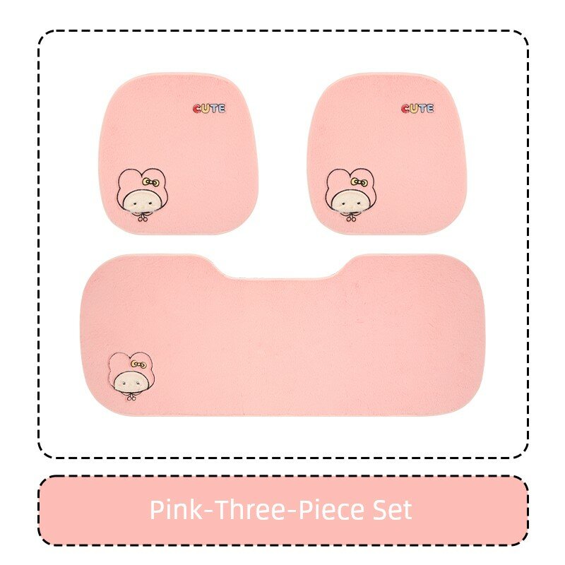 Зимняя плюшевая накидка на автомобильное сиденье с рисунком Мэйли, розовая, теплая, из короткого плюша, утолщенная,