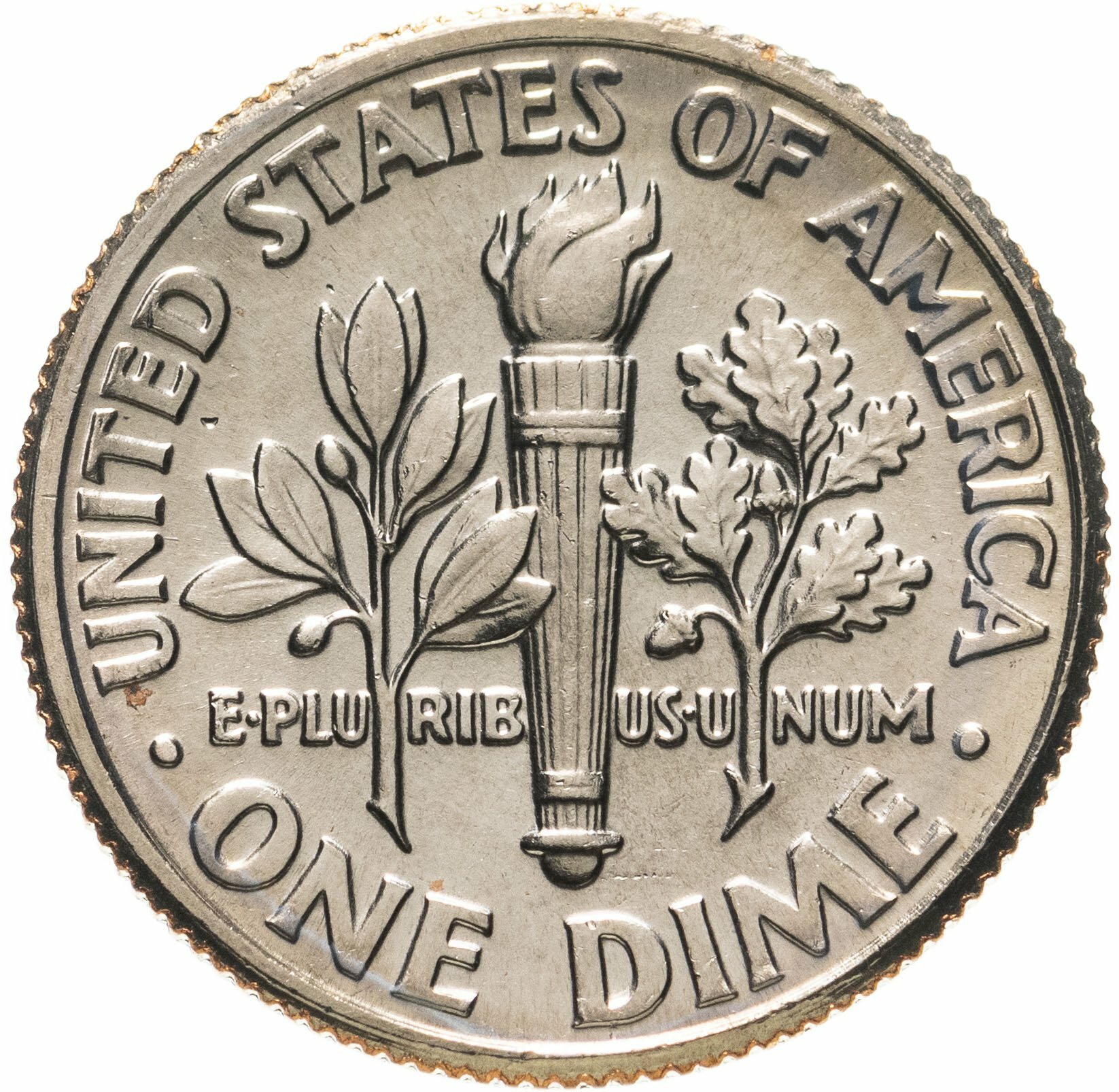 США 10 центов дайм, one dime 1989 D "Roosevelt Dime" наборная, Медь, в сохранности UNC