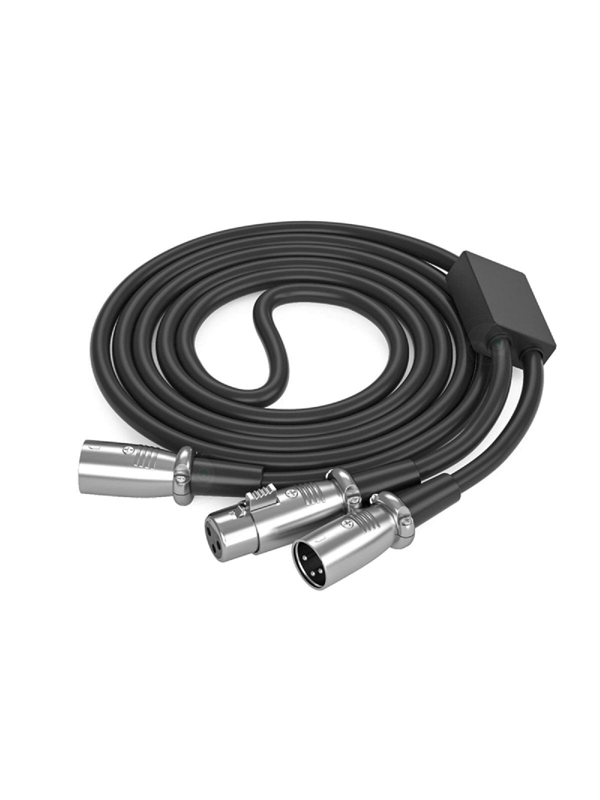 Кабельный разветвитель 3Pin от штекера к двойной розетке для микрофонов микшеров усилителей