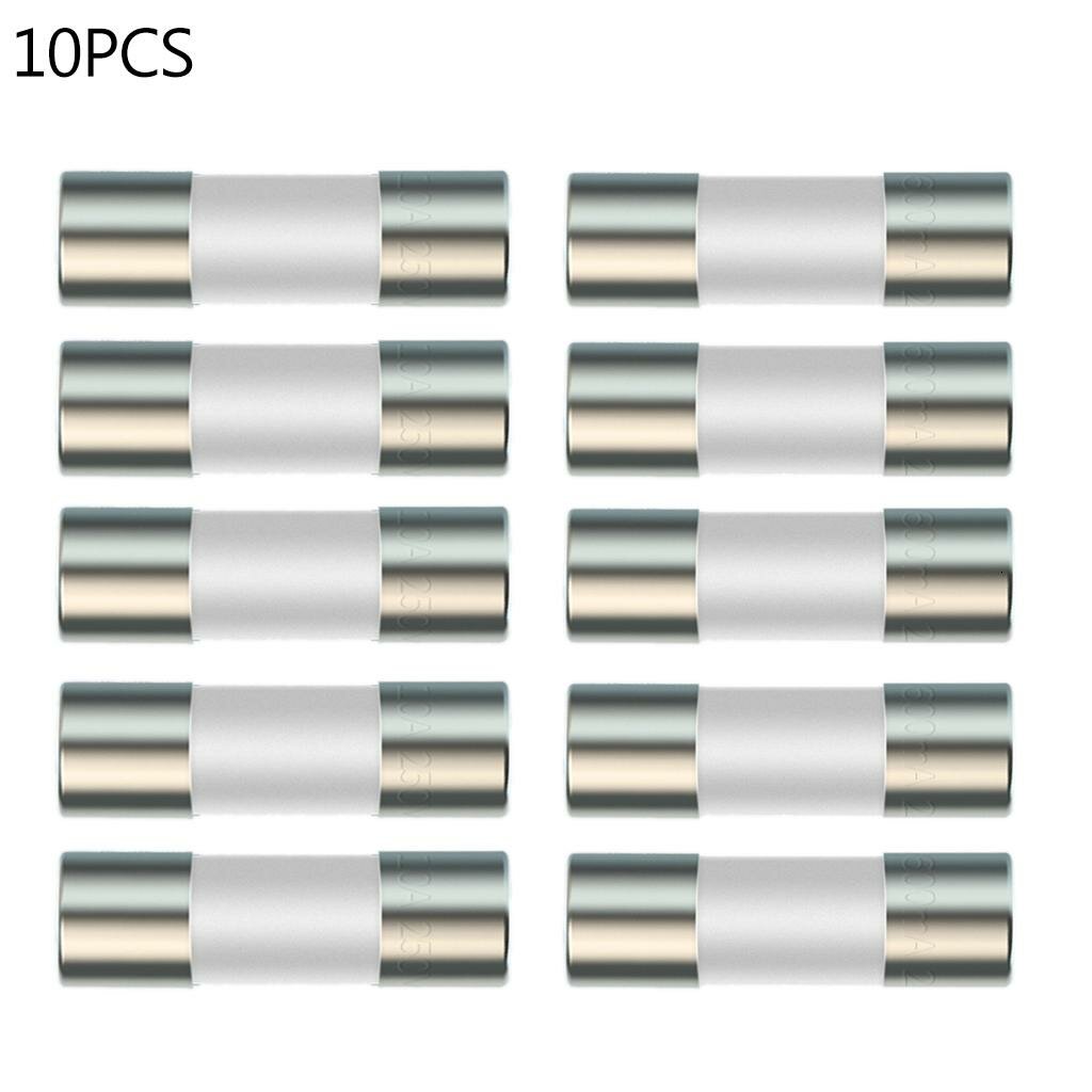 Керамический предохранитель 600 мА 10 А, 20 шт, 5шт 600hA + 5шт 10A