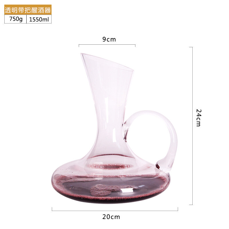 Креативный декантер для вина с ручкой, домашний винный набор, большой объем, наклонный декантер, без свинца, кристалл