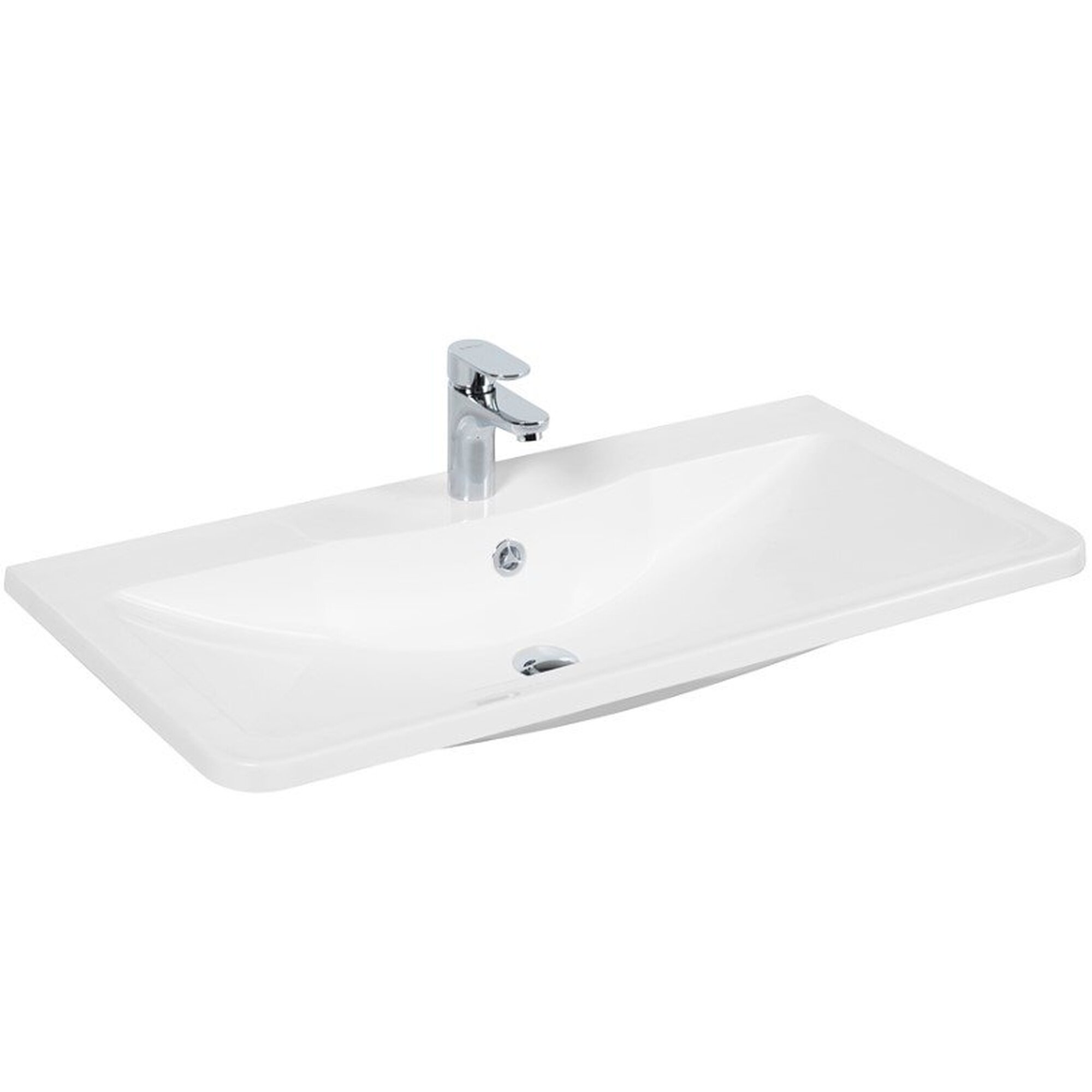 Раковина из литьевого мрамора BelBagno BB1200/455-LV-MR-ALR 1200х455х145 Полувстраиваемая/подвесная, цвет белый