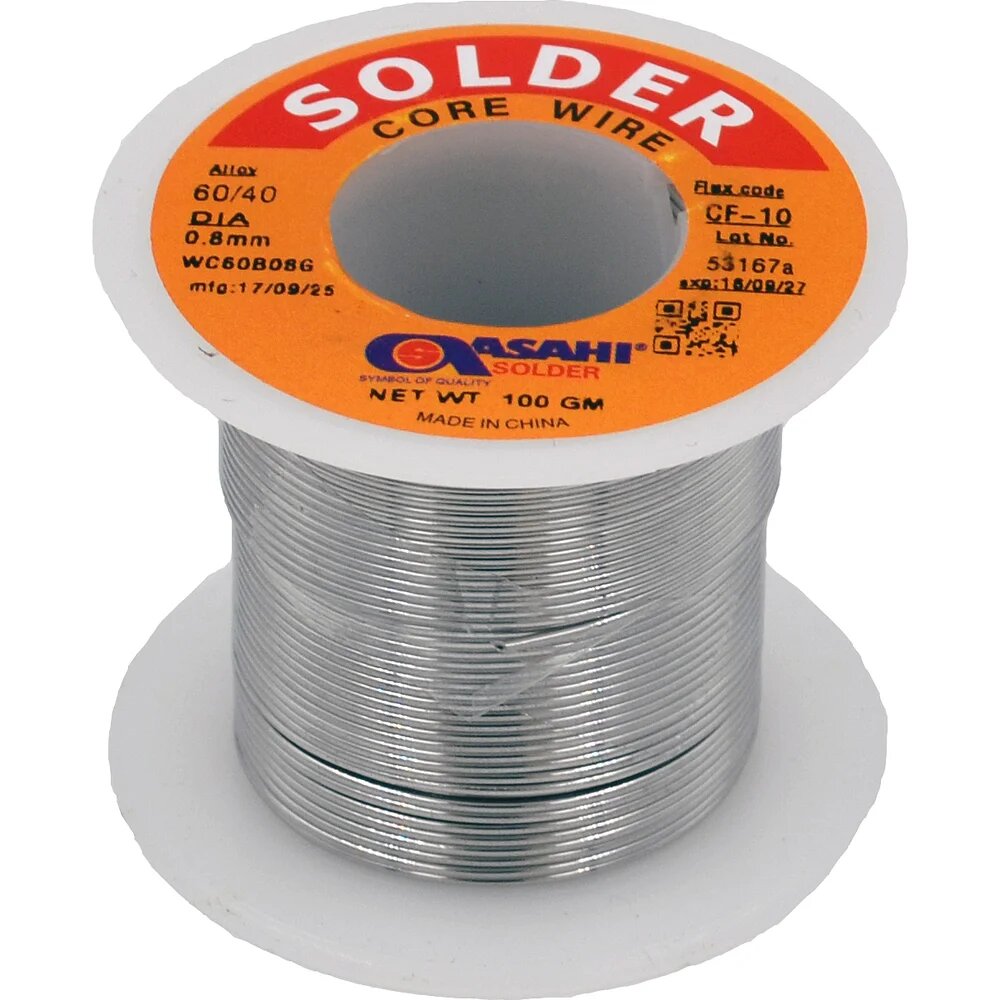 Припой ASAHI 0.8мм 0.1кг Sn60/Pb40 (CF10 флюс RA) 00-00015583