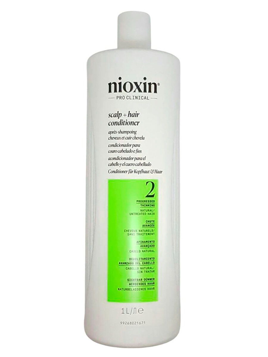 Кондиционер Nioxin "System 2", для тонких, заметно редеющих волос, увлажняющий, 1 л