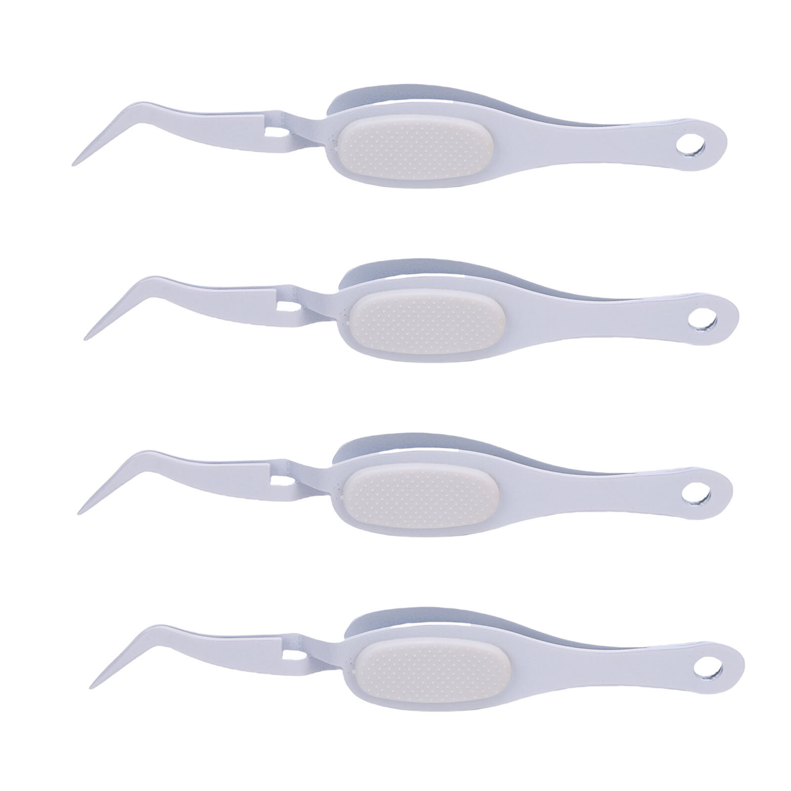 Изогнутых пинцета для рукоделия, металлические и пластиковые, многофункциональные, с обратным захватом и тонким наконечником, для изготовления ювелирных изделий.