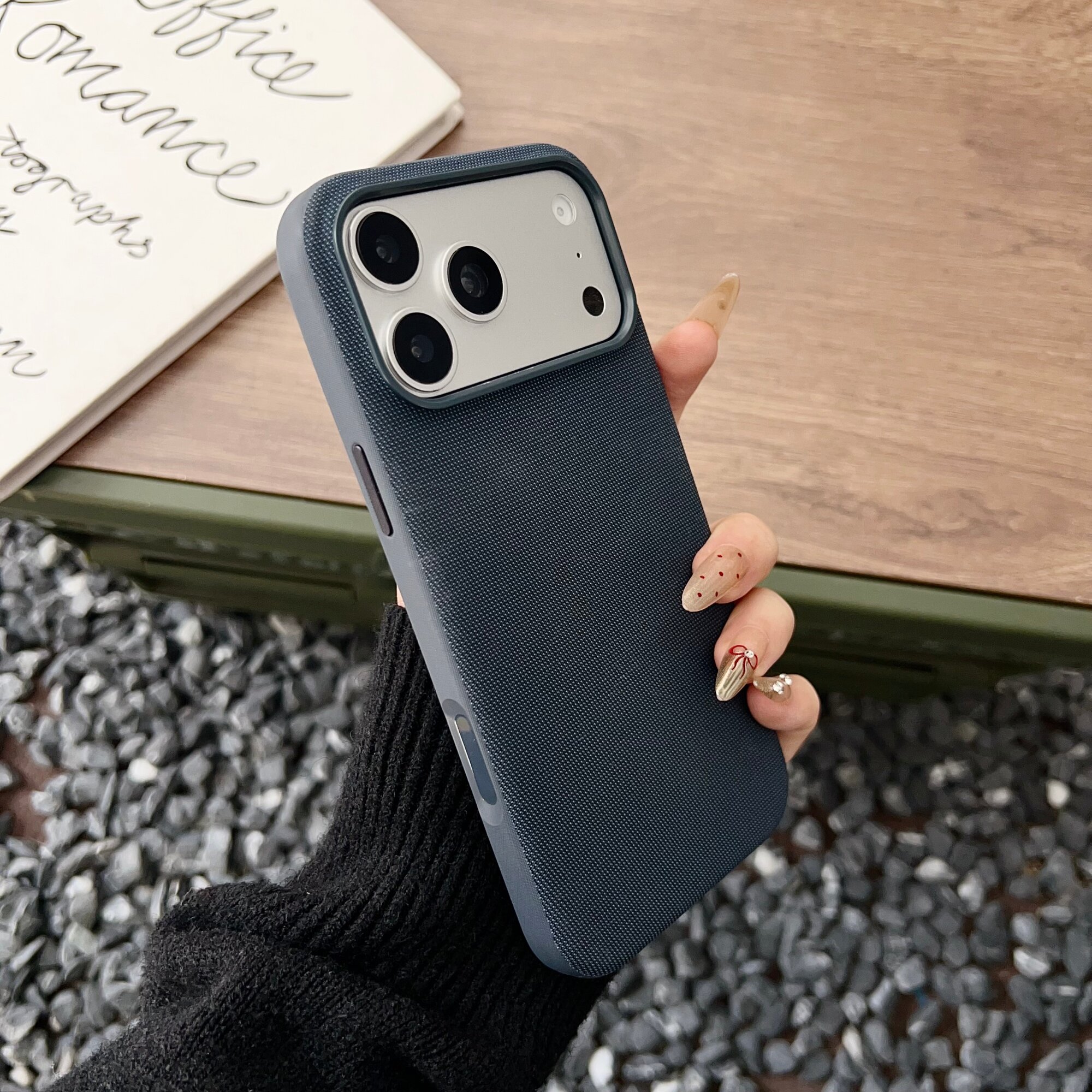 Чехол для Apple iPhone 17 Pro / Айфон 17 Про, soft touch, чехол-кардиомонитор, искусственная кожа, поликарбонат (PC), защита камеры, ударопрочный, усиленные углы, Apple, Apple iPhone 17 Pro, blue,