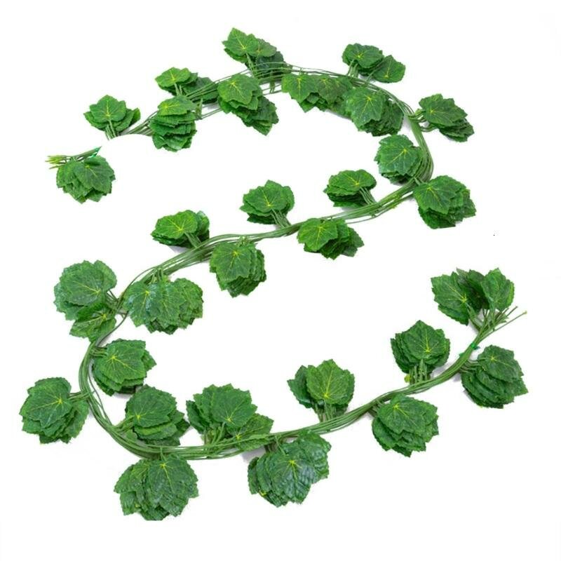 Искусственная лоза для декора, 30 виноградных листьев