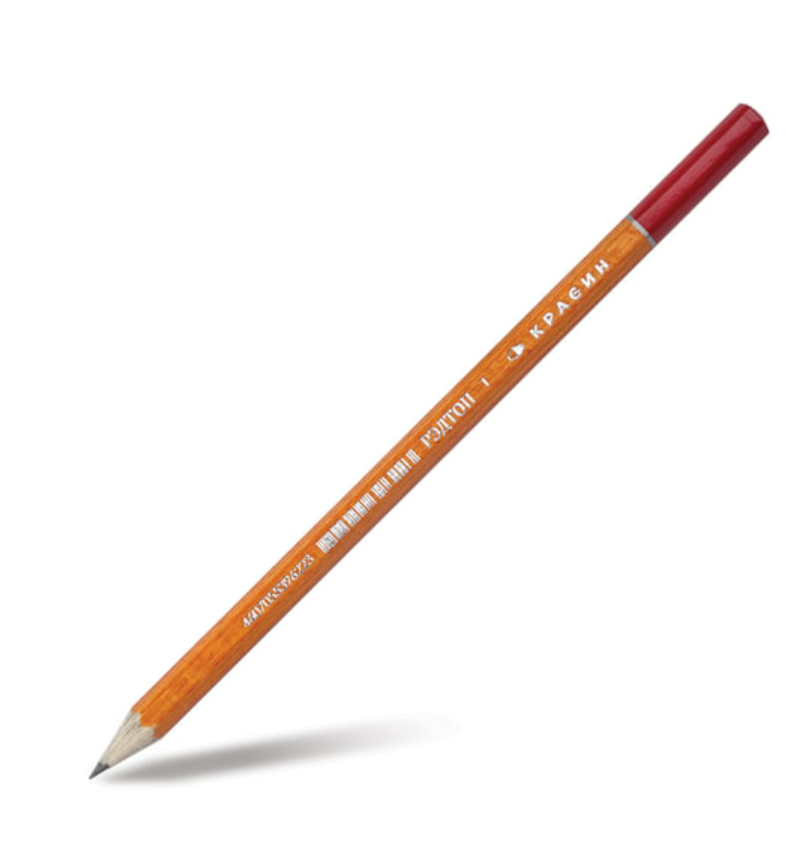 Карандаш чернографитный Красин "RedTop" 2B, деревянный, заточенный