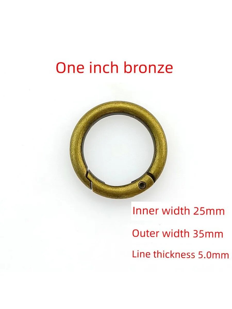 Бронзовое кольцо с пружиной 1 дюйм, проволока 5.0