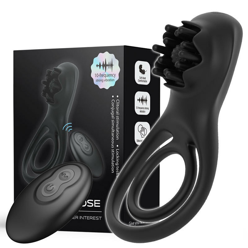 Вяжущая девушка черная роза с дистанционным управлением замкового кольца для мужчин и пар с дистанционным управлением