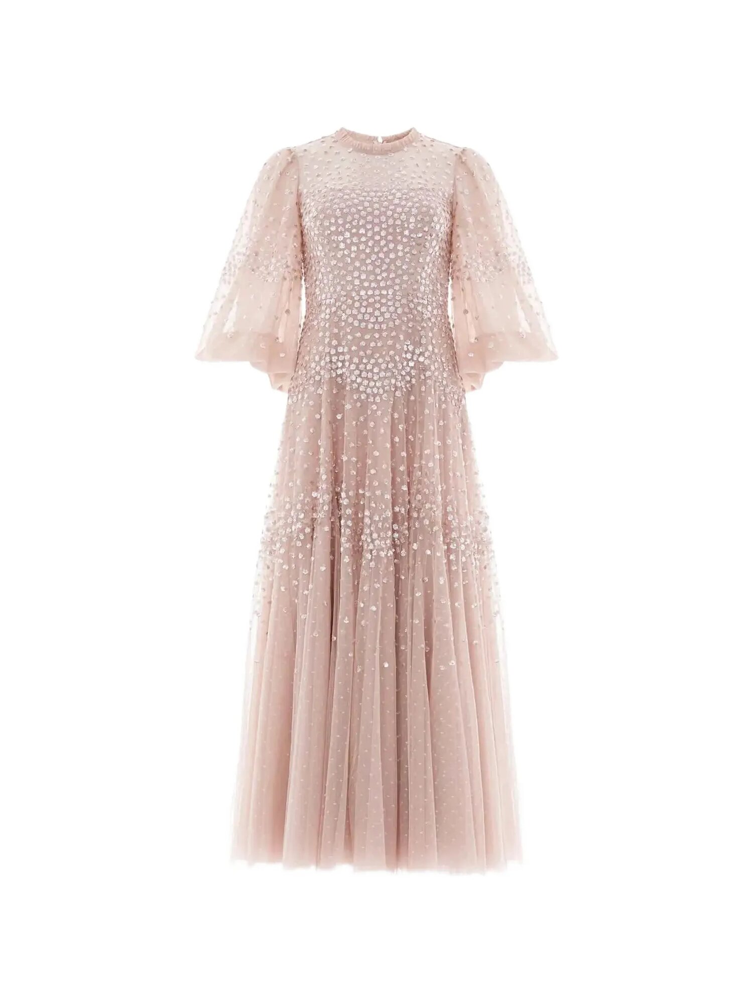 Платье Scallop sequin crew-neck midi dress