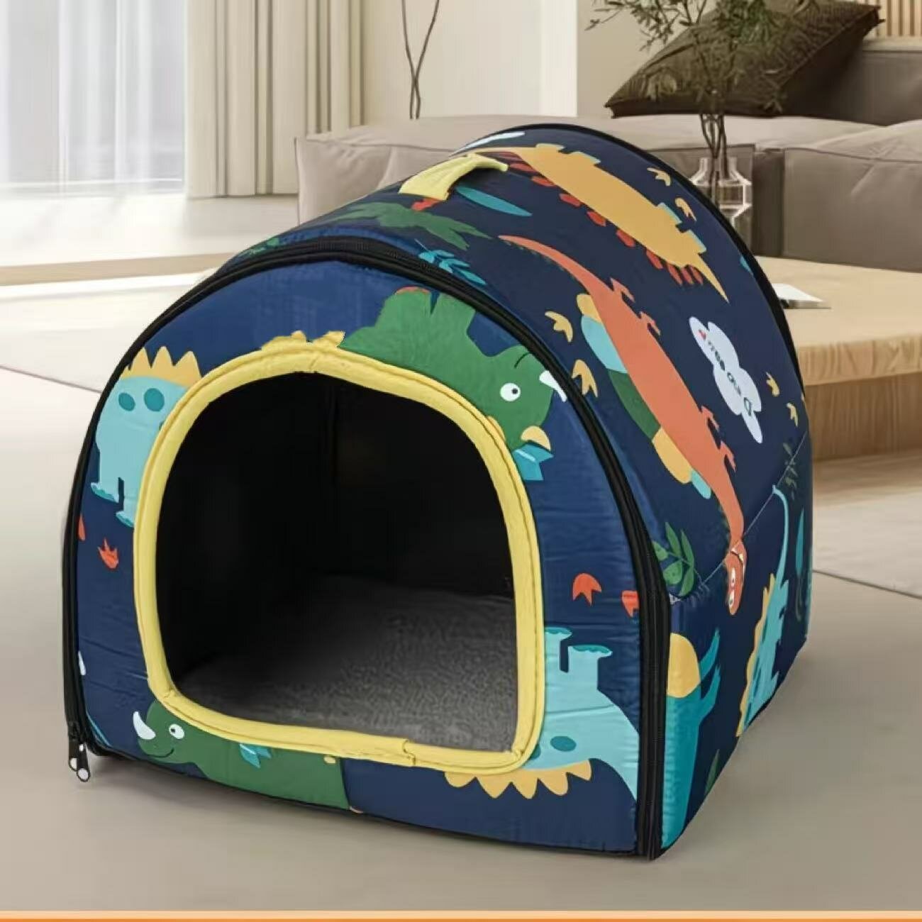 Теплый домик для собак на осень и зиму, закрытый, с полным охватом, универсальный для помещений и улицы, с блокировкой температуры, для маленьких и средних собак, таких как Тедди, Померанский шпиц, Французский бульдог