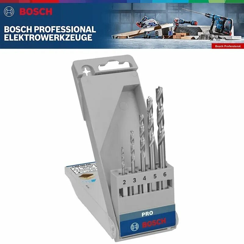 Сверла для деревообработки Bosch 5шт Комплект PRO серии HSS