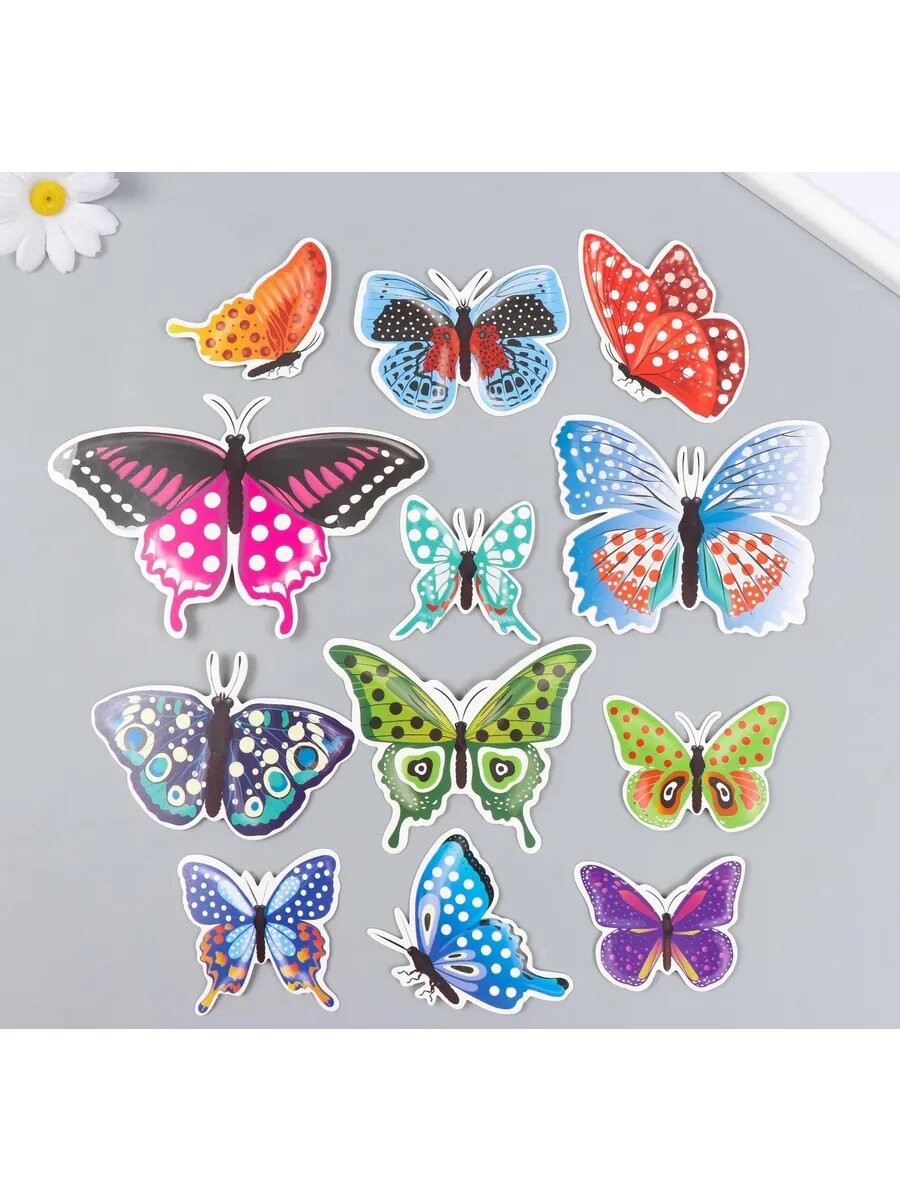 Магнит на холодильник бабочки для декора и украшения