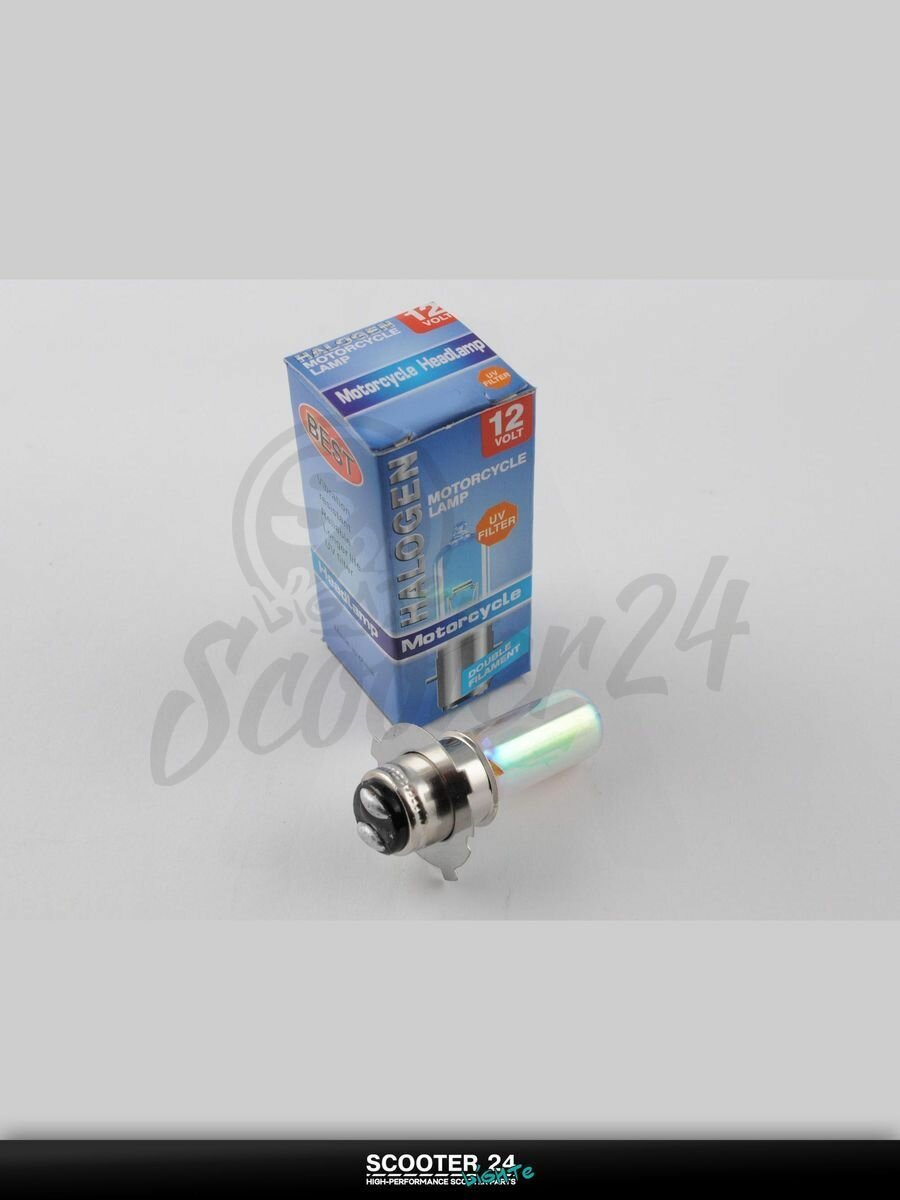 Лампа фары P15D-25-3 (3 уса) 12V 50W/50W для мототехники универсальная (хамелеон радужный) "BEST" (mod: A)