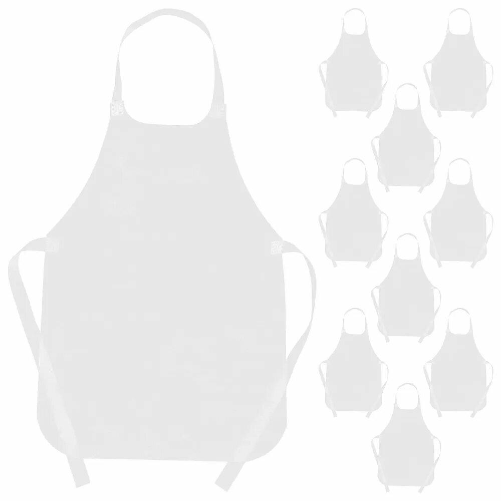 Халаты Для Детского Искусства Изделия Из Несмоленой Ткани В Наборе 10 Штук Размер 62.00X42.00X0.10Cm