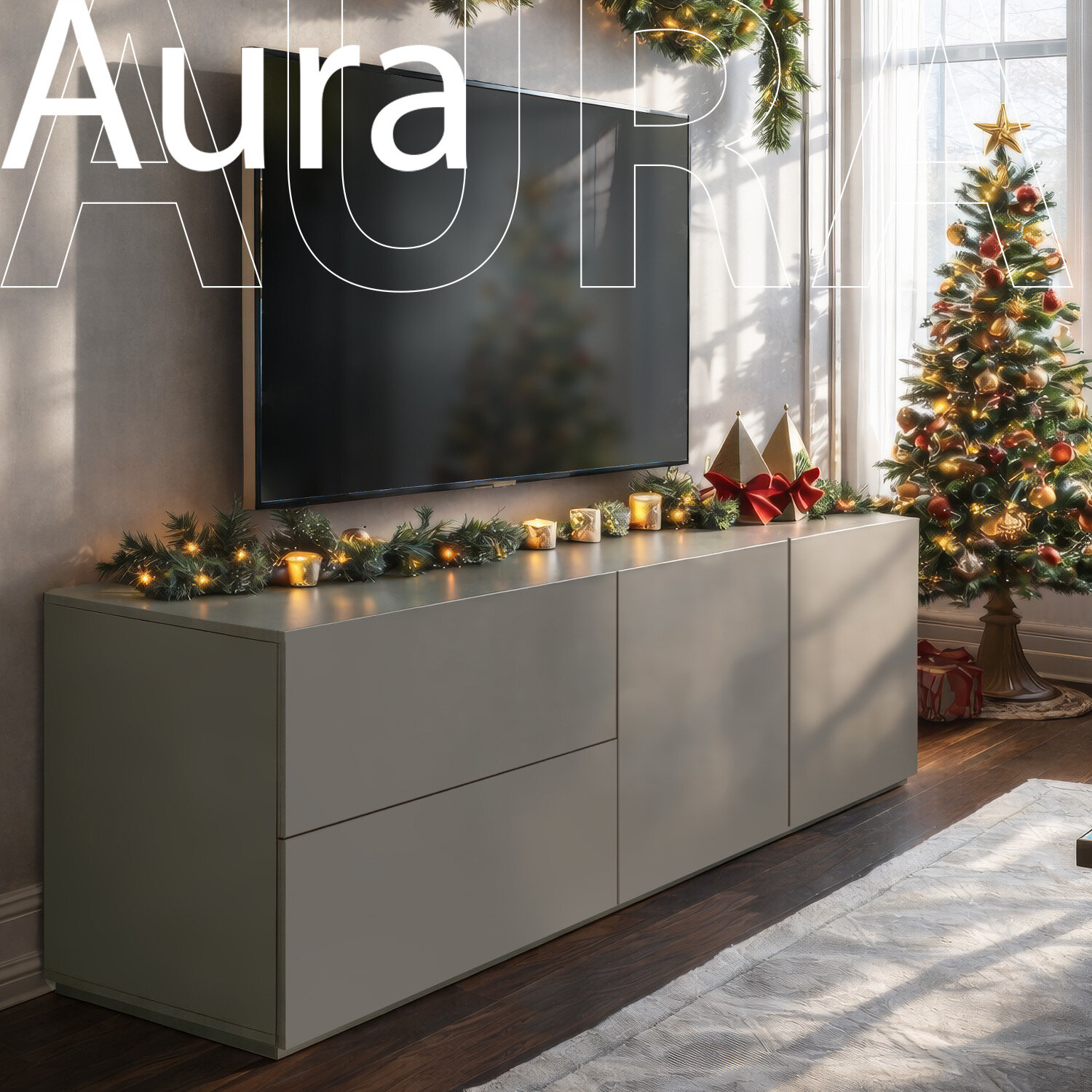 Комод для гостиной (1,6) Aura. Grey