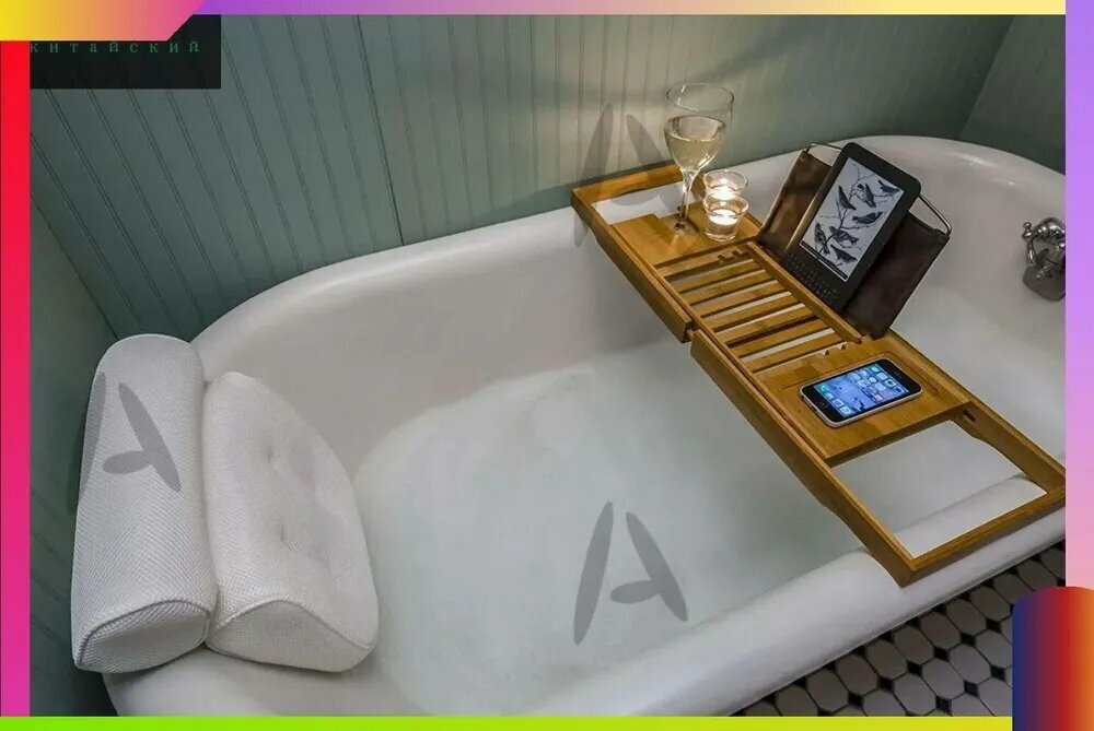 Подушка для ванны на присосках с подголовником, подголовник SPA Premium