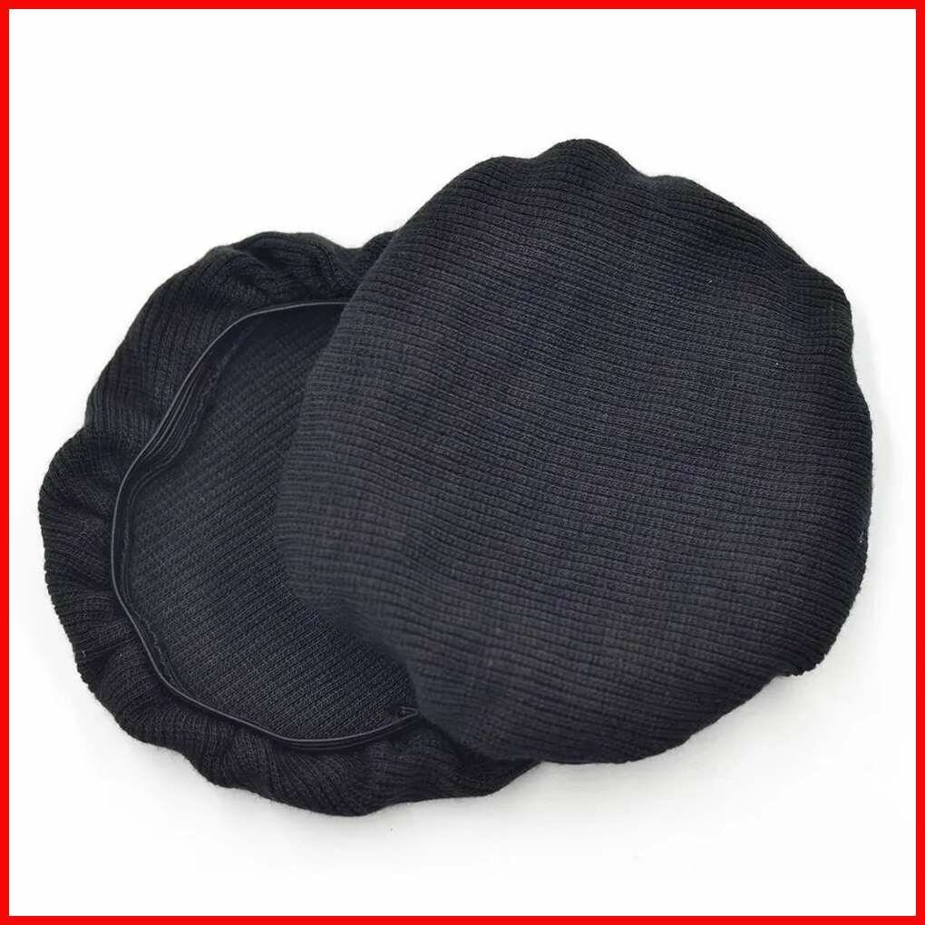 Защитные черные тканевые чехлы на амбушюры наушников диаметром 6-8,5 см для игровых и авиационных гарнитур, 2 шт