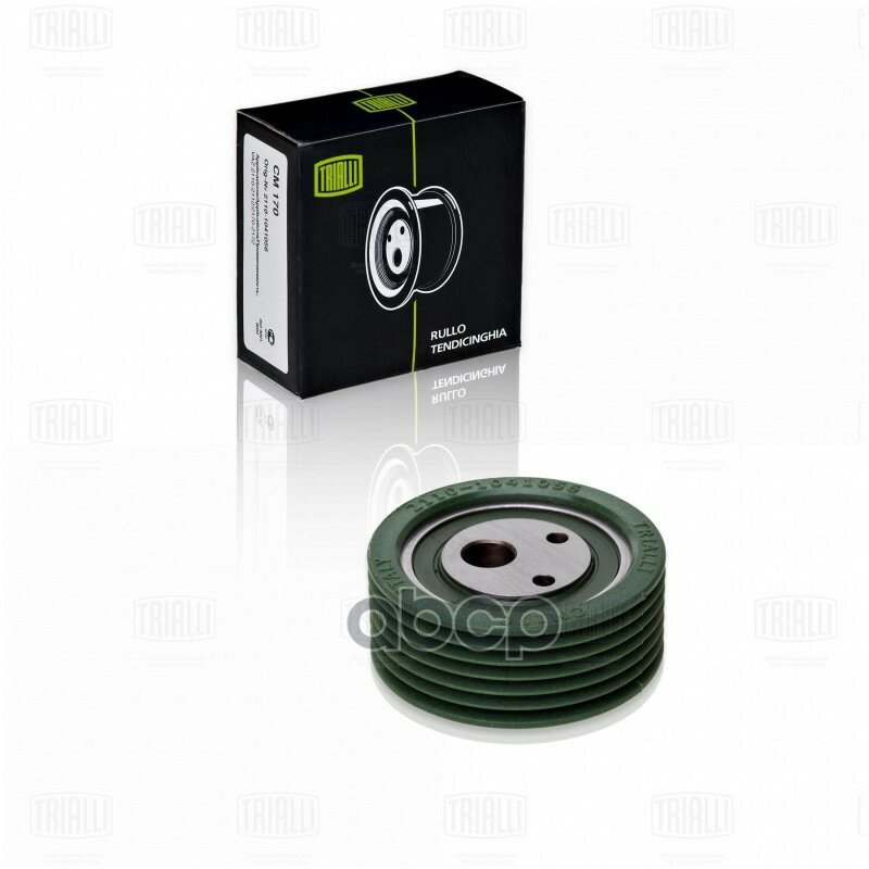 Ролик натяжителя ремня генератора для ВАЗ 2110-12, 2170 Приора с ГУР и кондиционером Trialli арт. CM170 - высокое