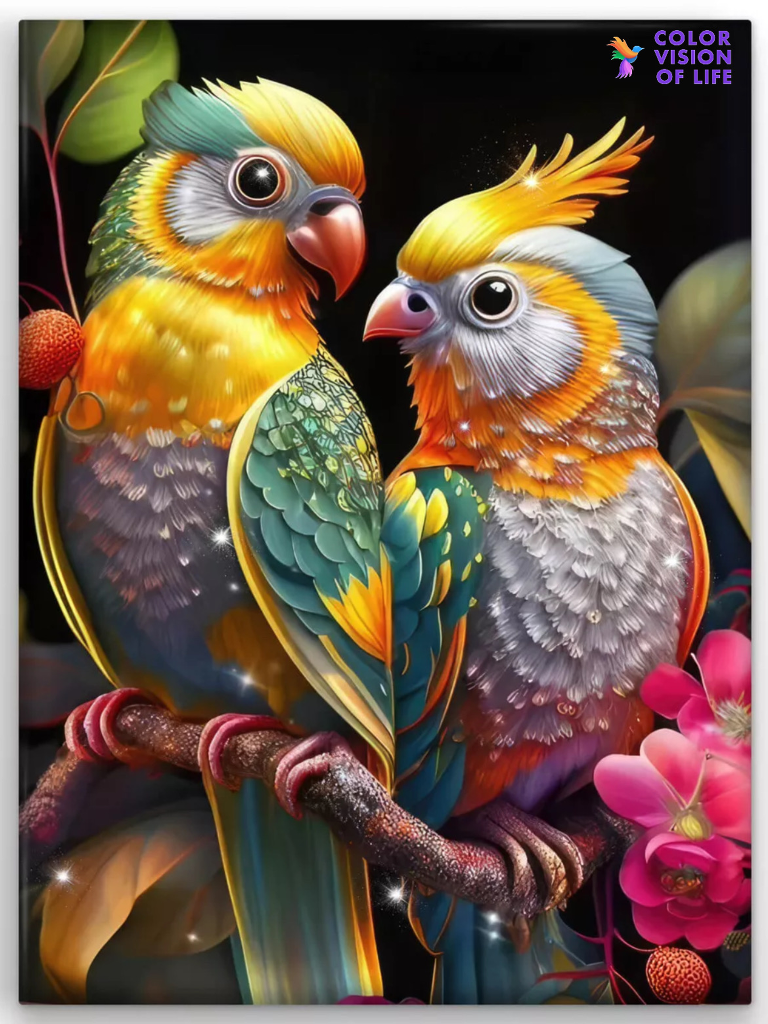 Алмазная мозаика на подрамнике 40х50/Птицы и животные