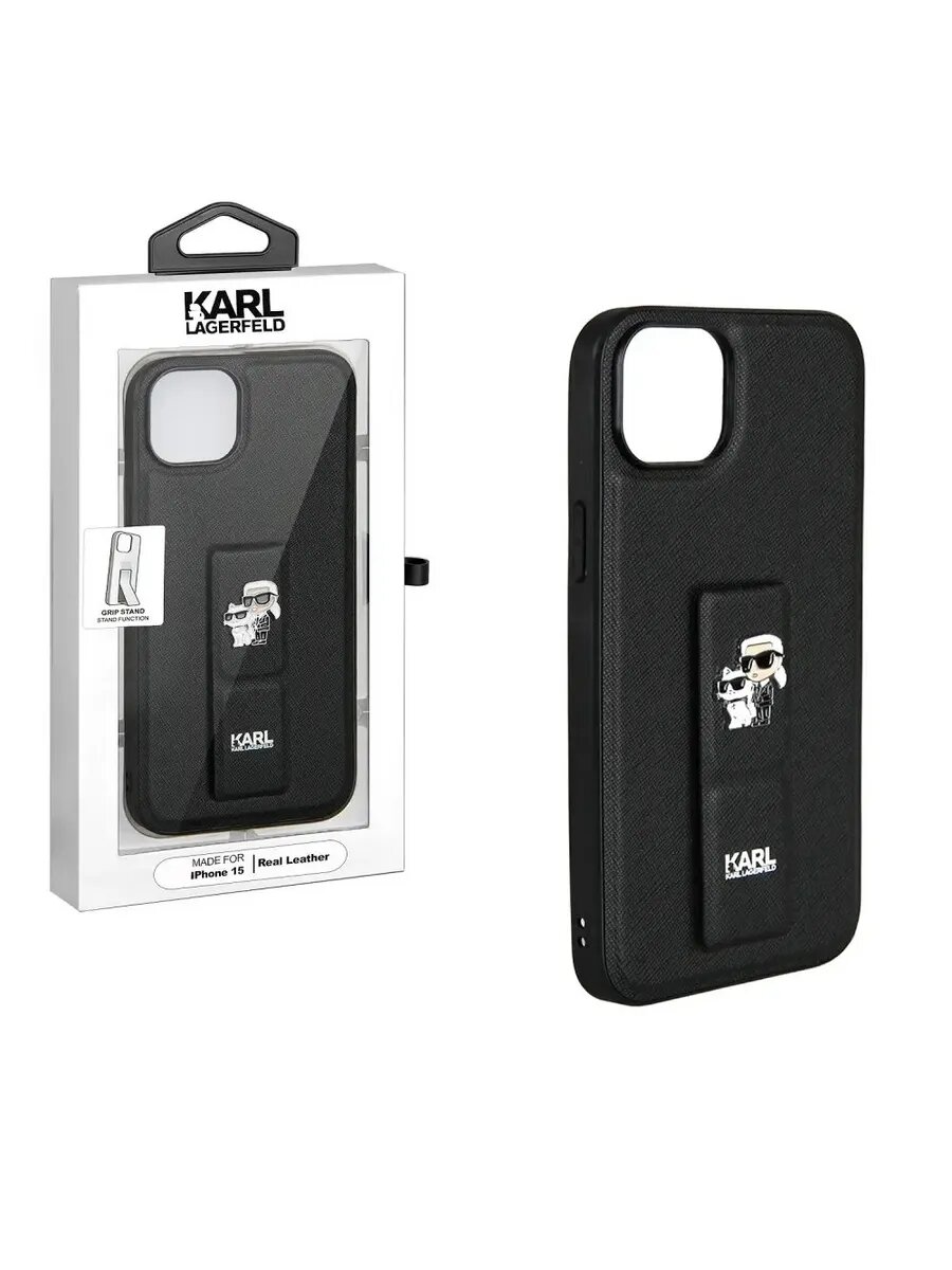 Стильный чехол для iPhone 15 с дизайном Karl Lagerfeld
