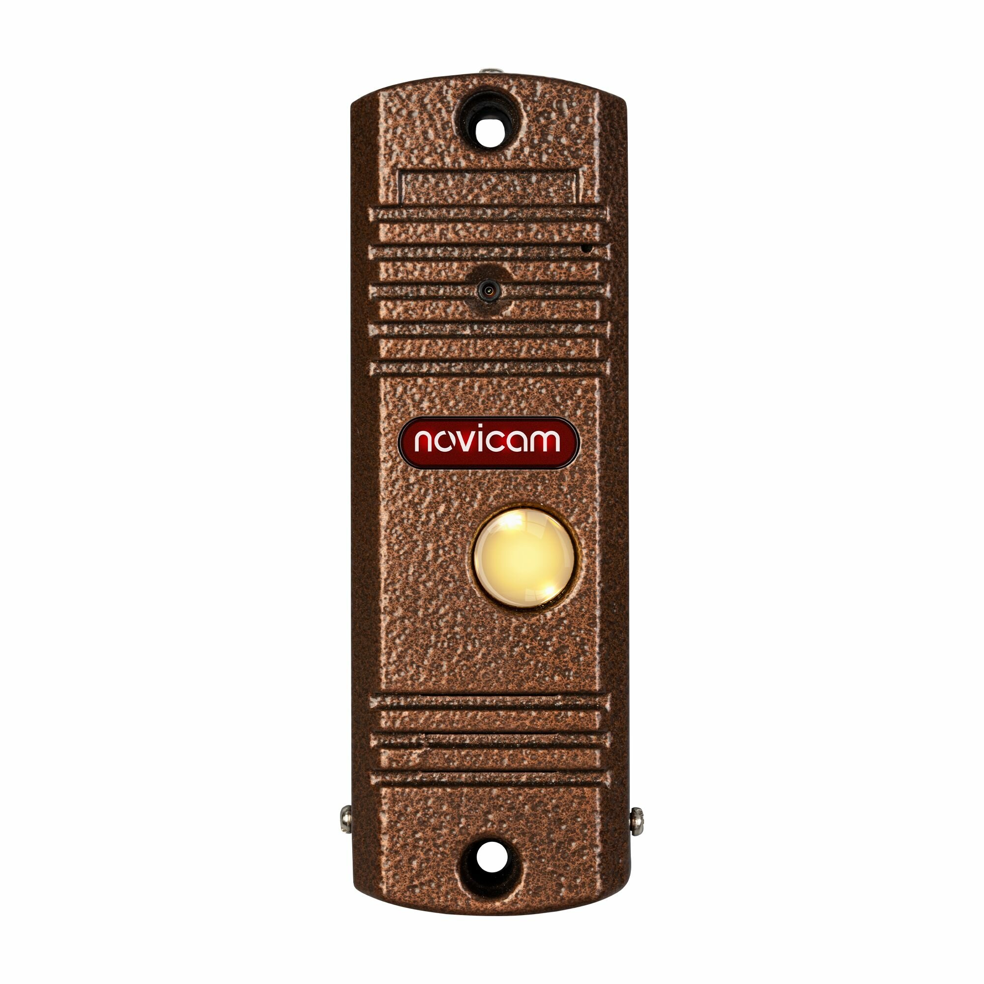 Вызывная панель видеодомофона Novicam LEGEND FHD BRONZE. Камера 2.1 Мп с ИК-подсветкой, угол обзора 118 гр. Видеовыход 1080p/720p/960H. Встроенный БУЗ. Всепогодное исполнение.