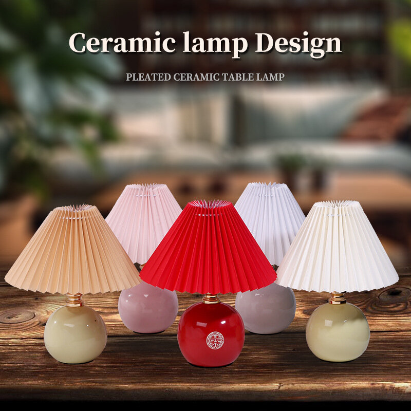 Регулируемая керамическая настольная лампа USB 5V с розовым плафоном, для кабинета