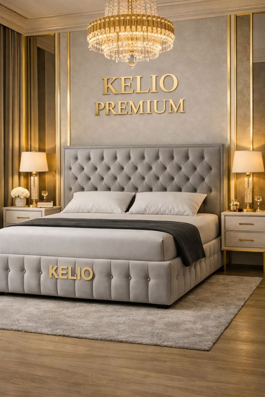 Кровать двуспальная 160х200 с подъемным механизмом и ортопедическим основанием Amur серый