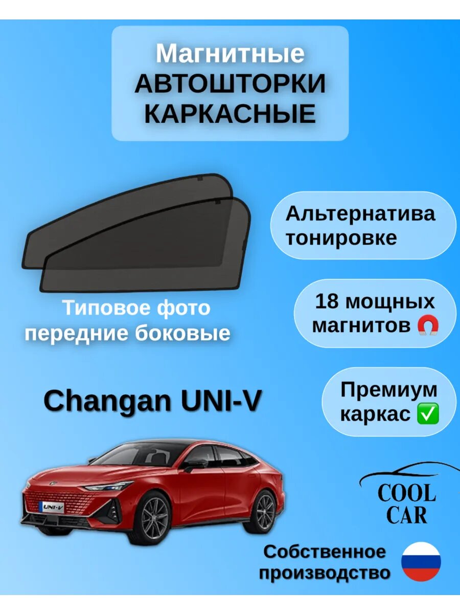 Автошторки каркасные передние боковые для CHANGAN UNI-V