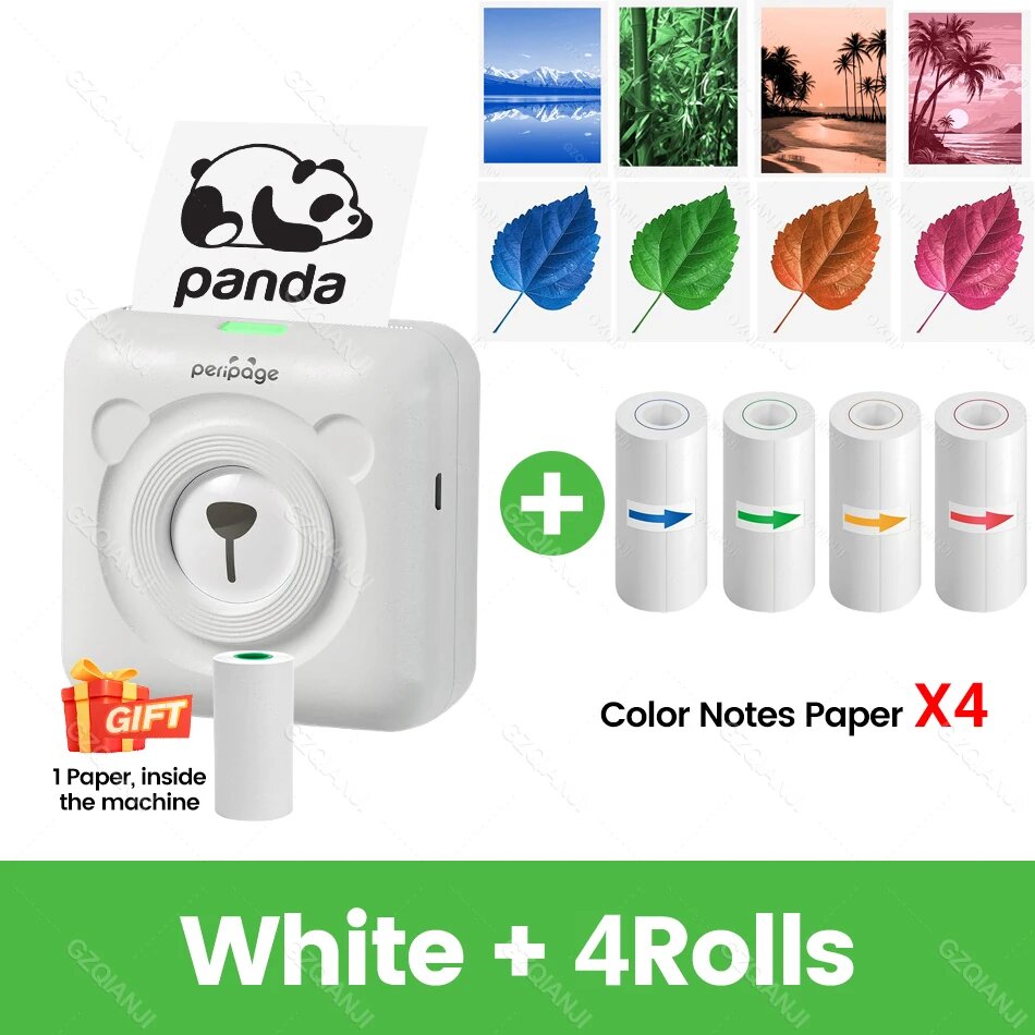 Термопринтер Peripage A6 White add 4Rolls