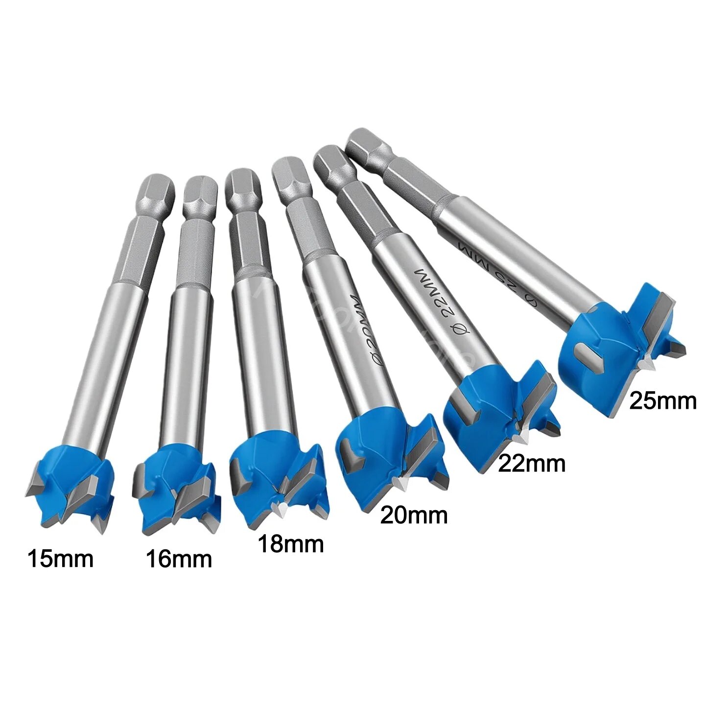 Набор сверл Форстнера 6 шт. 15/16/18/20/22/25 мм 15mm-25mm